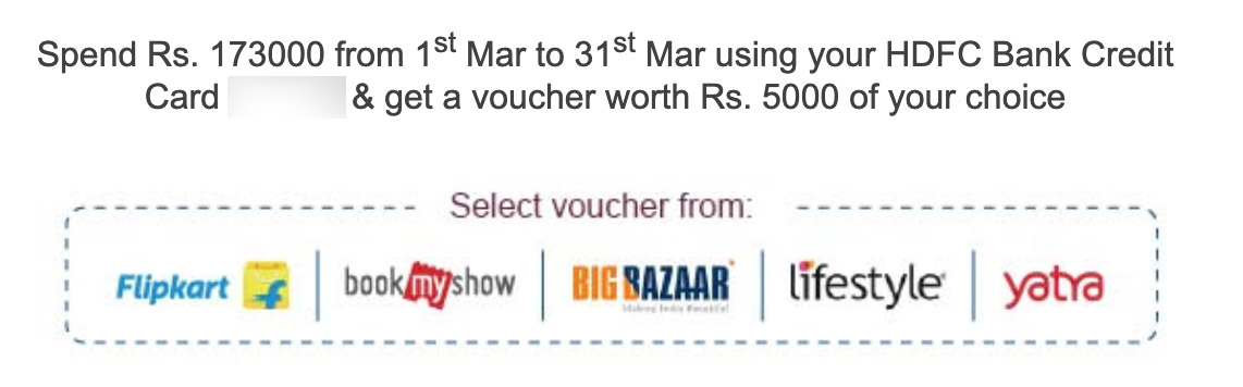 Credit Card Spend based offers from HDFC & SBICards – March 2020 ...