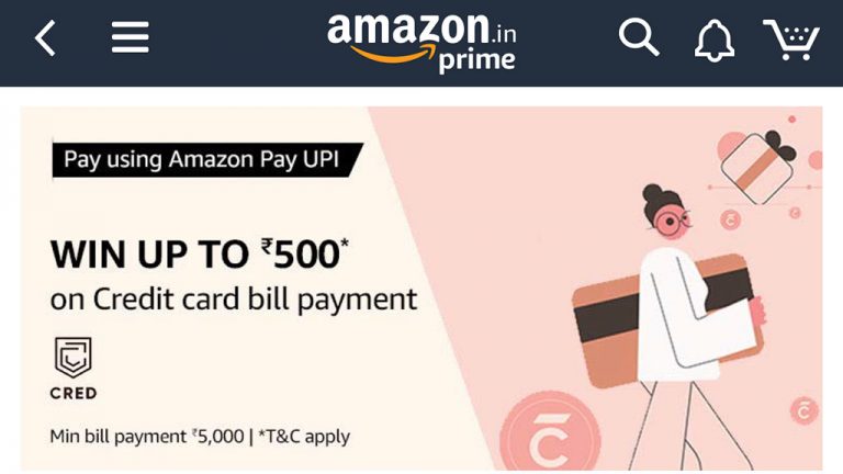 CRED Offer: Pay using Amazon Pay UPI and get upto Rs.500 Cashback ...
