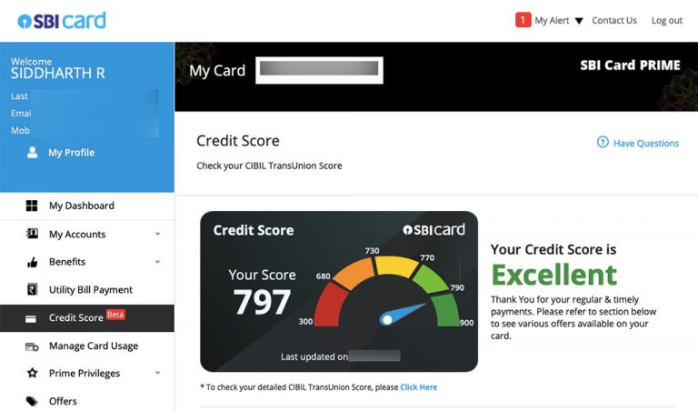 SBICard now lets you track your CIBIL score for FREE – CardExpert