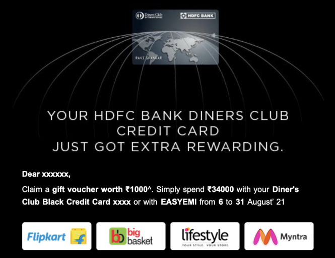 HDFC Credit Card Spend Based Offer – July, Aug 2021 (Targeted) – CardExpert