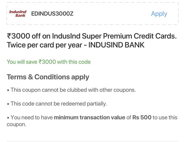 EazyDiner Offers: Save upto Rs.6000 with IndusInd credit cards – CardExpert