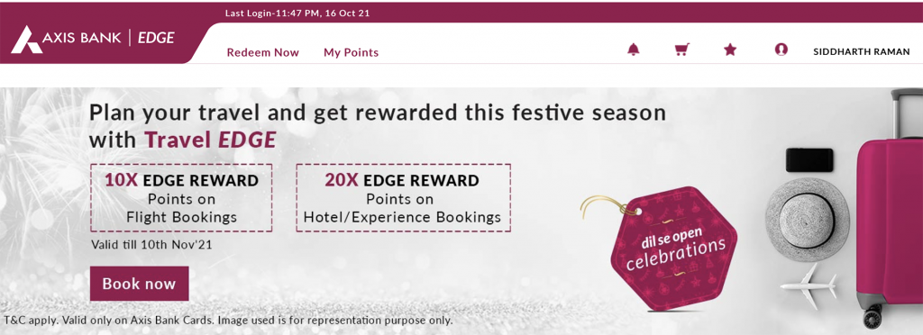Axis Travel Edge Offer – Get upto 20X Rewards on Hotels & Experiences ...