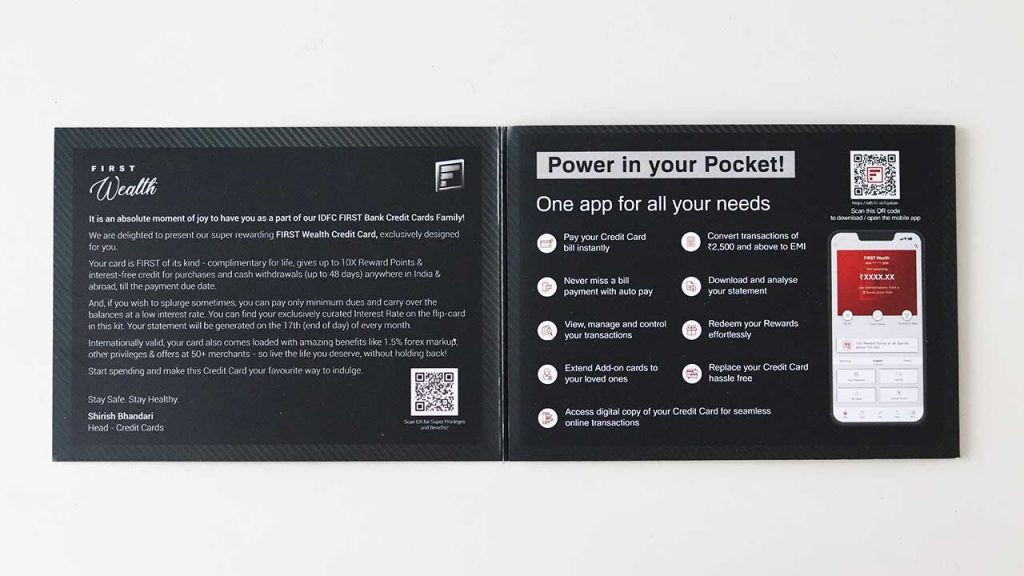 IDFC First Bank Wealth Credit Card Hands-on Experience – CardExpert