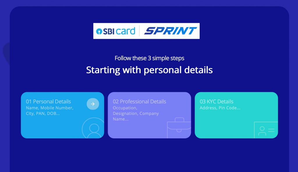 SBICard Sprint Credit Card Application Process – CardExpert