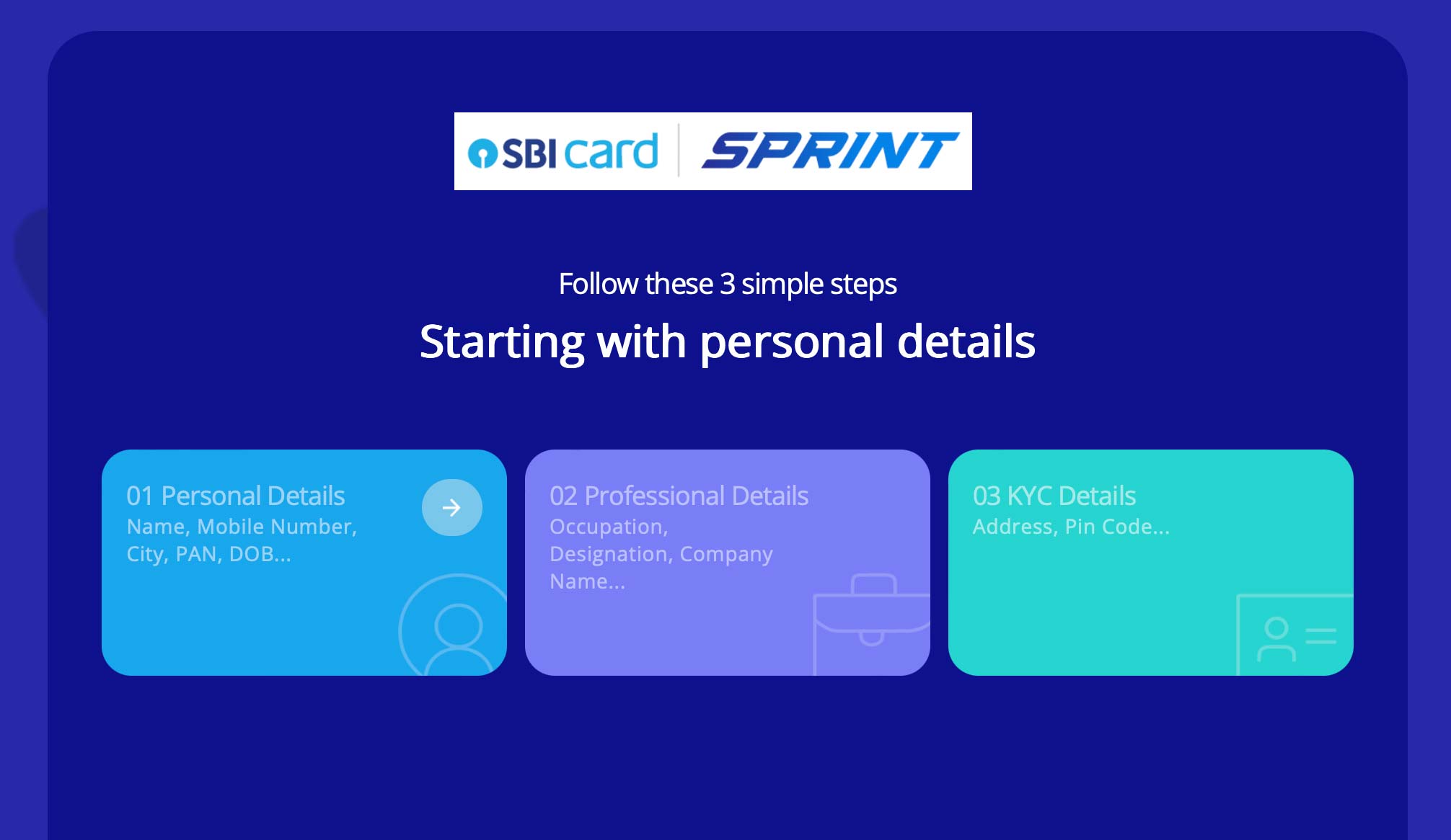 SBICard Sprint Credit Card Application Process CardExpert SBICard Sprint Credit Card Application Process CardExpert