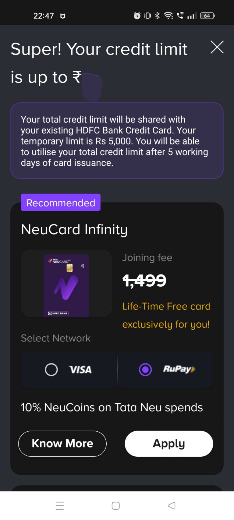 HDFC TATA Neu Infinity Credit Card: Hands-on Experience – CardExpert