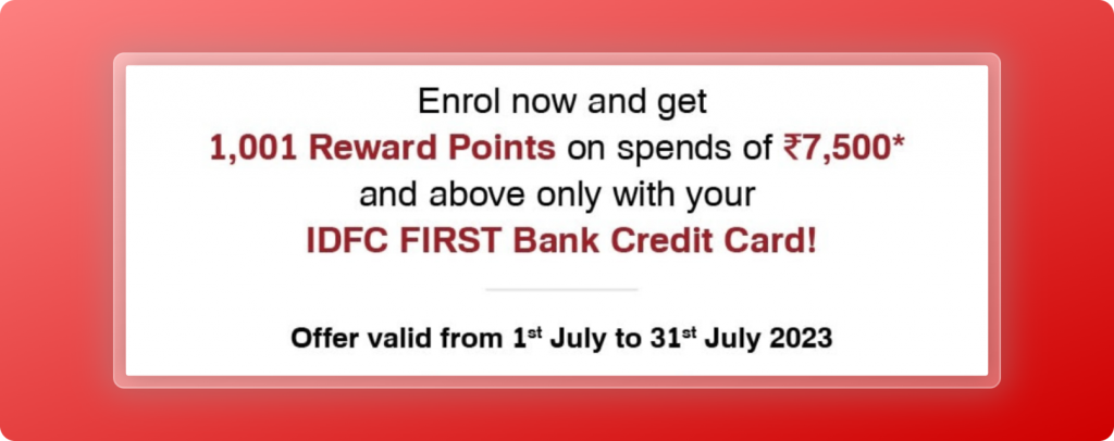 IDFC Offer: Get Bonus Points on Credit Card Spends [Targeted – July ...